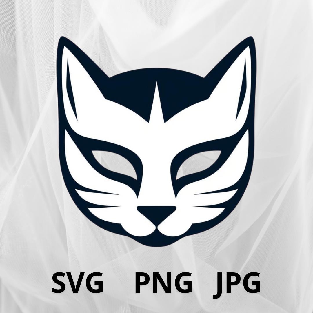 Therian Mask, Therian Mask Svg, Cat Mask, Digital Mask, Cat Mask Print ...