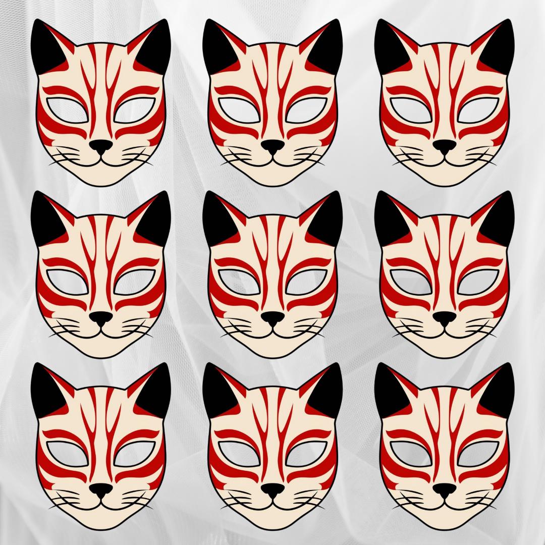 Cat Mask Svg, Therian Mask Svg, Carnival Mask, Cat Mask, Therian Cat ...
