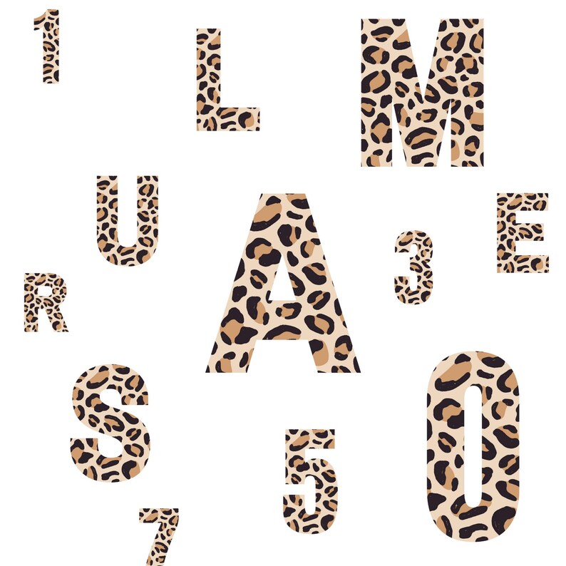 Leopard Font, Leopard Alphabets. Leopard Numbers, Alphabet With Leopard ...