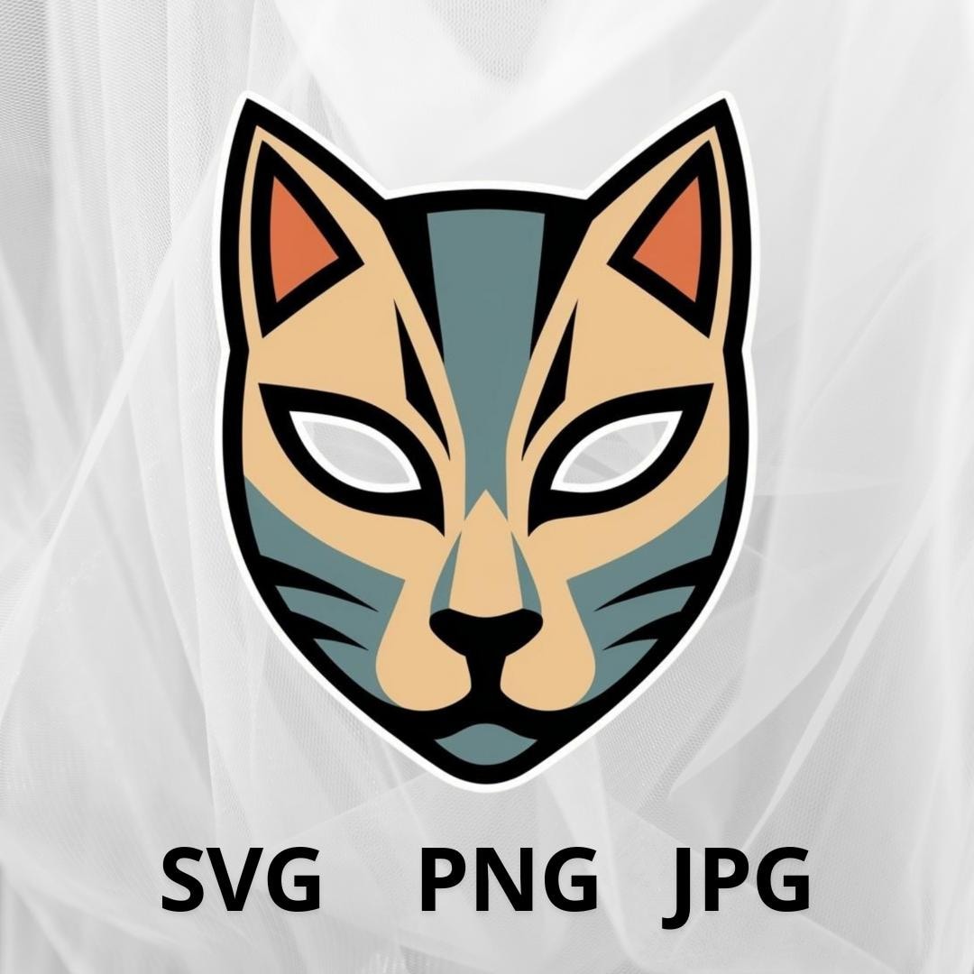 Cat Mask Svg, Therian Mask Svg, Carnival Mask, Cat Mask, Therian Cat ...