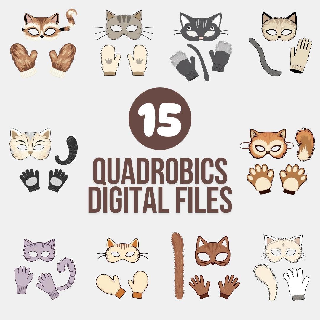 Therian Png 15 Png Quadrobics Images | Set of Digital Files | Cat Mask ...
