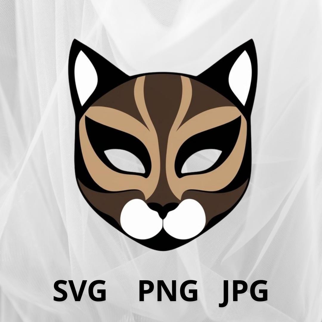 Therian Cat Mask, Quadrobics Mask, Quadrobics Cat, Cat Mask Svg, Mask ...