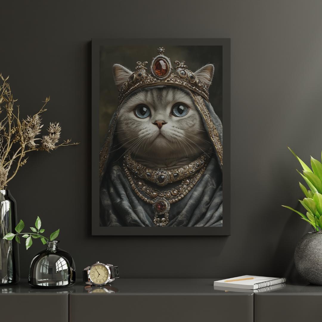 Royal Animal Portraits Luxury Watercolor Digital Art Gothic & Dark ...