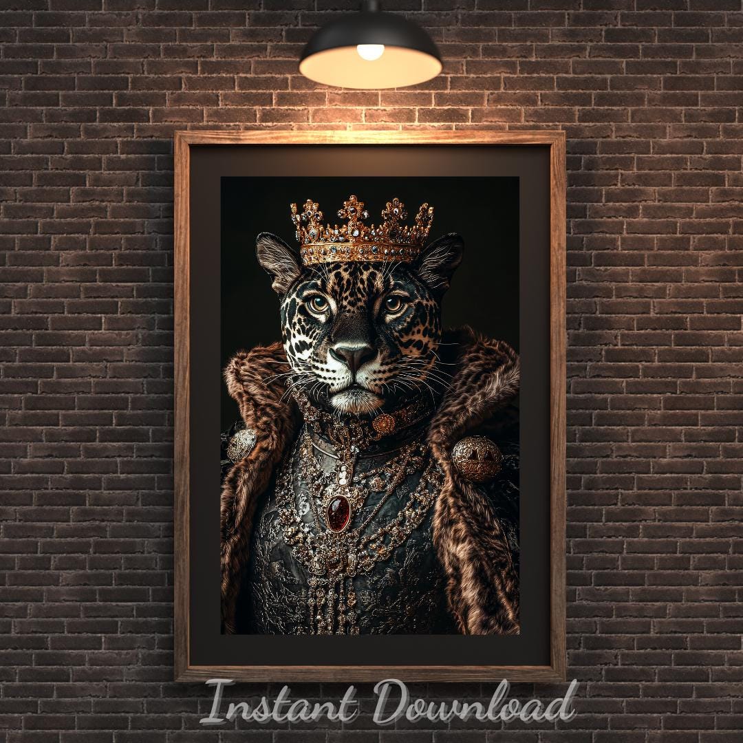 Royal Animal Portraits Luxury Watercolor Digital Art Gothic & Dark ...