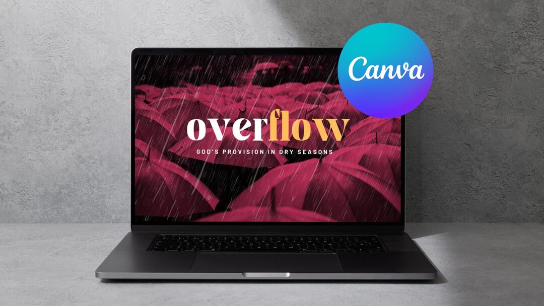 Digital Christian Sermon Series "overflow" Graphic With Umbrella Design ...