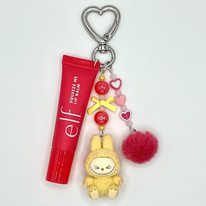 Mini Labubu Keychain-yellow - Etsy