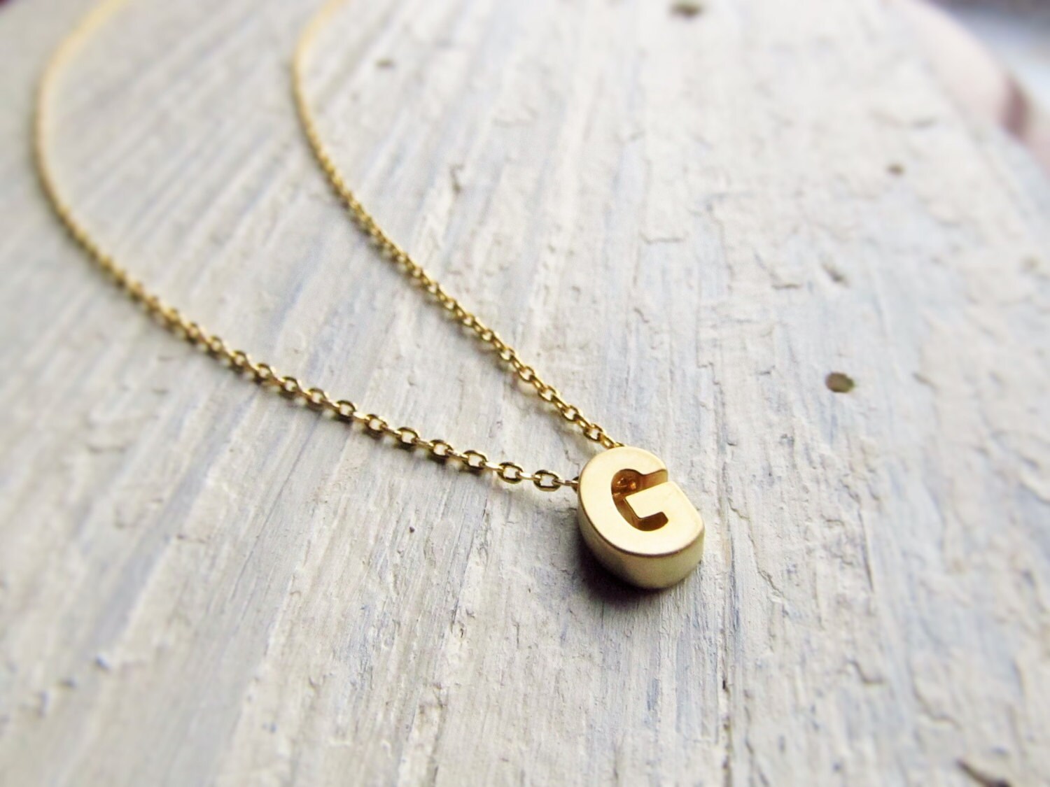 Gold Initial Necklace Tiny Letter Necklace Initial Jewelry - Etsy