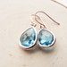 Rose Gold Aquamarine Necklace and Earrings, March Birthstone Jewelry ...