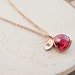 Rose Gold Ruby Necklace, July Birthday Gifts for Her, Personalized ...