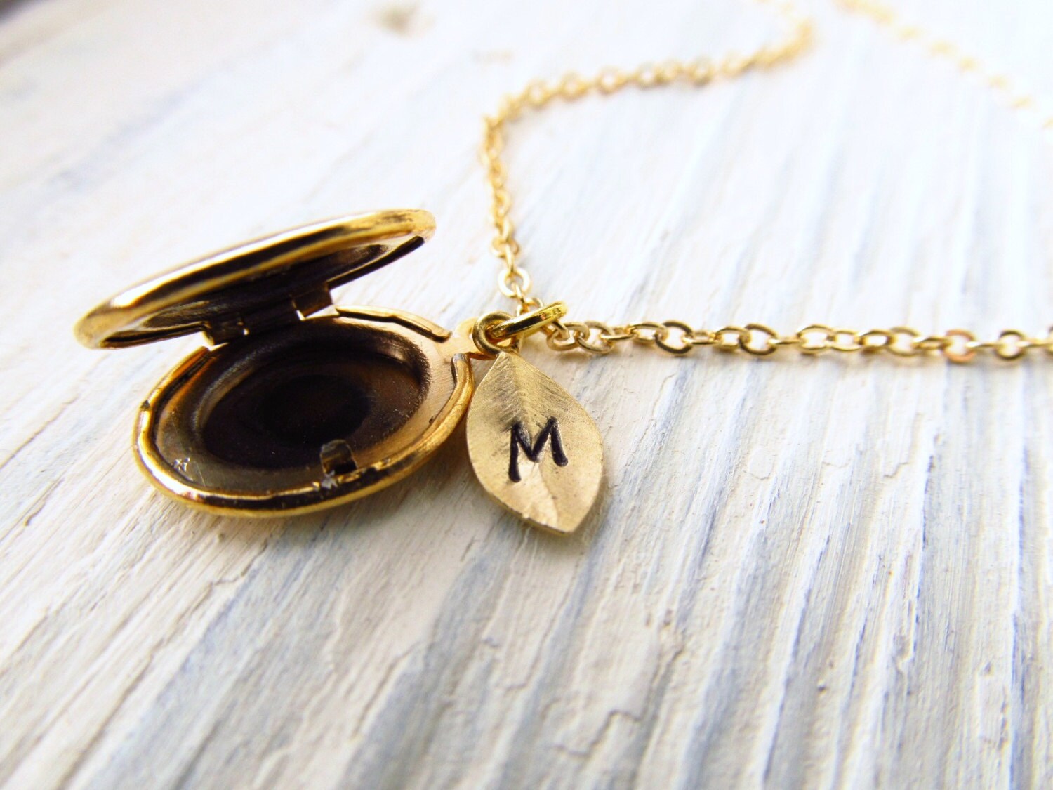 Gold Locket Necklace Personalized Locket Necklace Engraved - Etsy