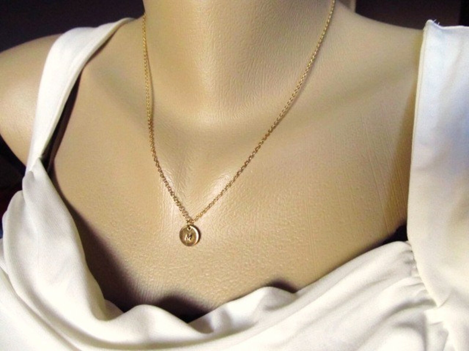 Two Initial Necklace Gold Initial Double Initial Necklace - Etsy