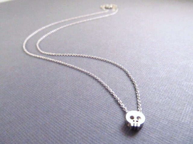 Tiny Skull Necklace Skeleton Choker Dainty Jewelry for | Etsy