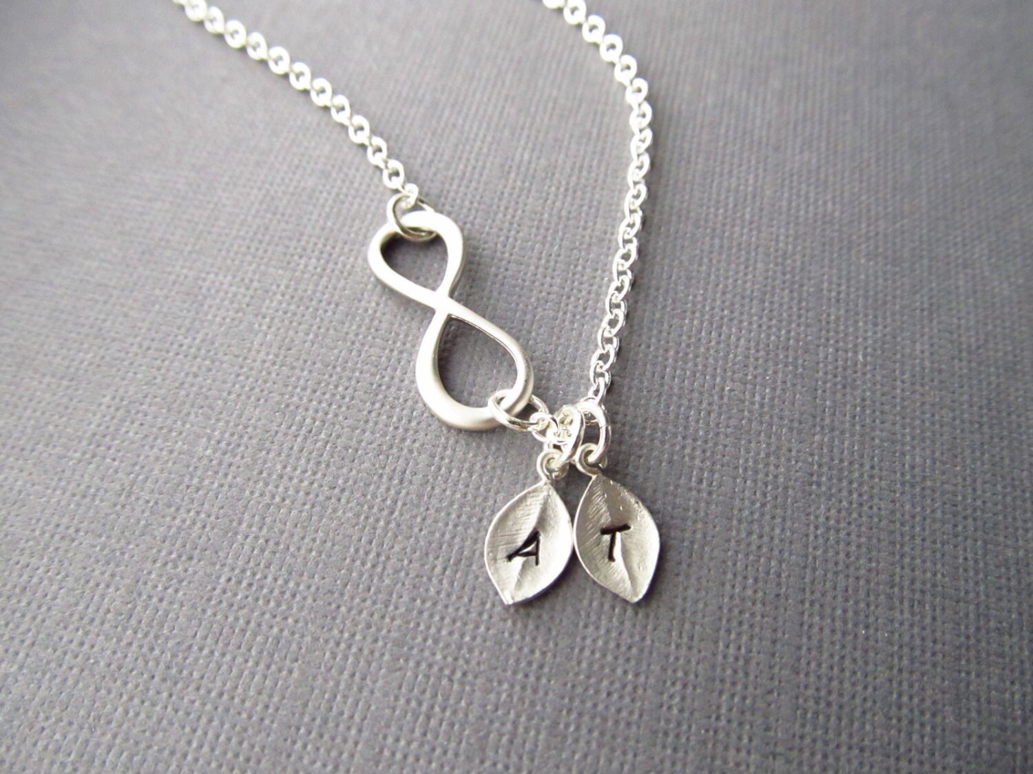 Personalized Infinity Necklace Initial Necklace Mom Jewelry - Etsy