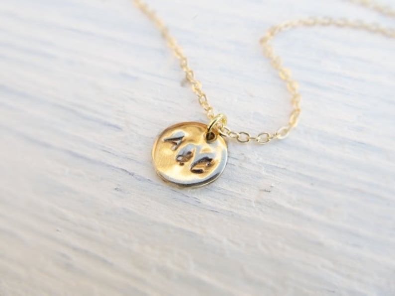 Two Initial Necklace Gold Initial Double Initial Necklace - Etsy