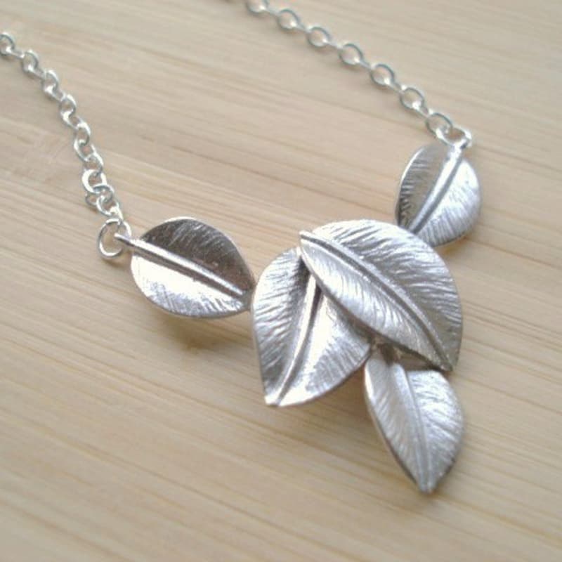 Leaf Necklace - Etsy
