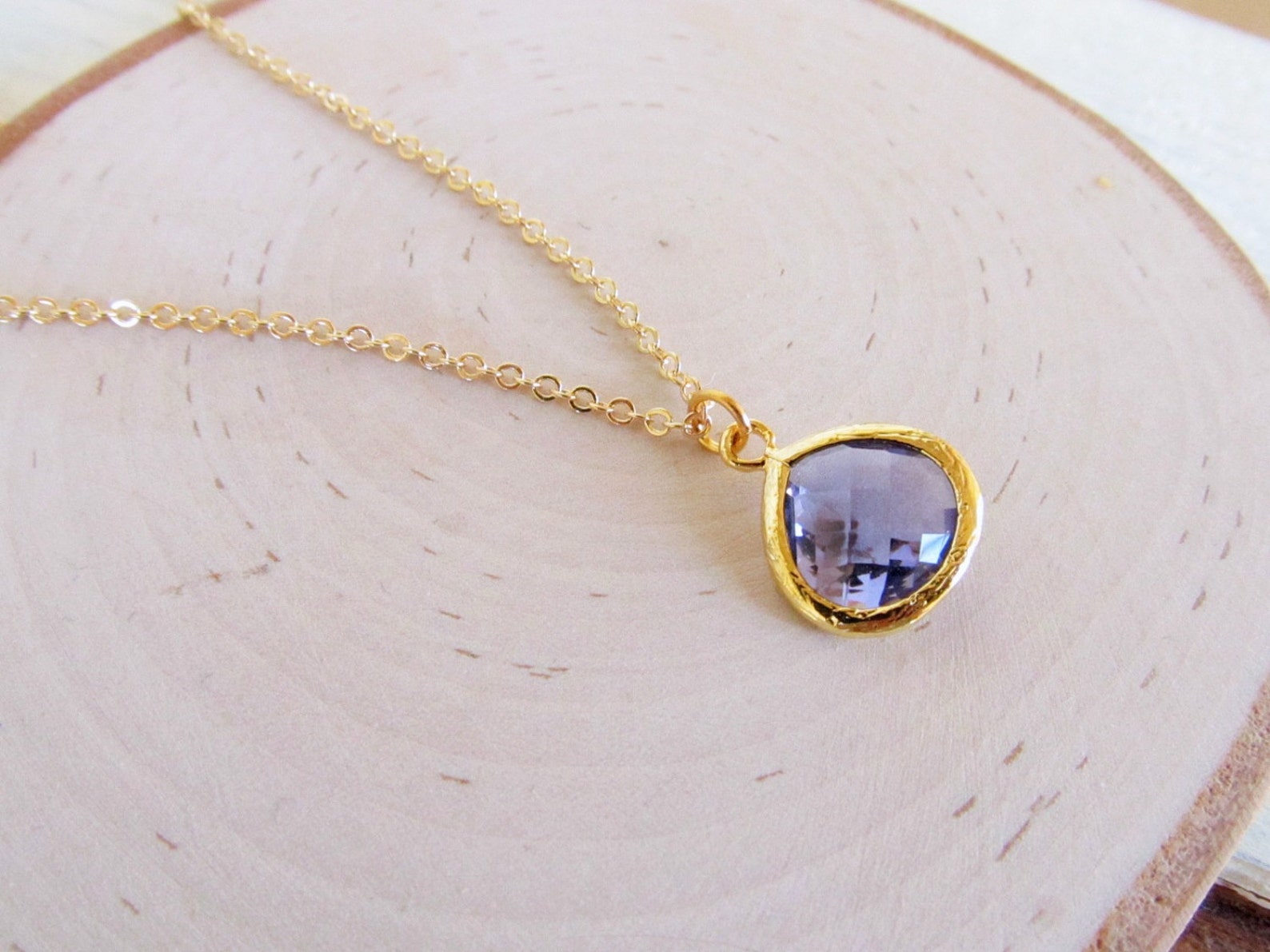 Gold Birthstone Necklace Personalized Birthstone Jewelry - Etsy