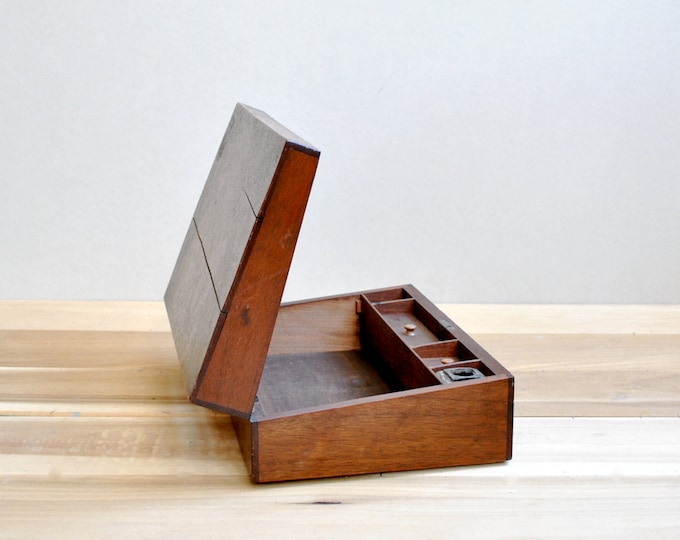 Antique Wood Writing Box - Etsy