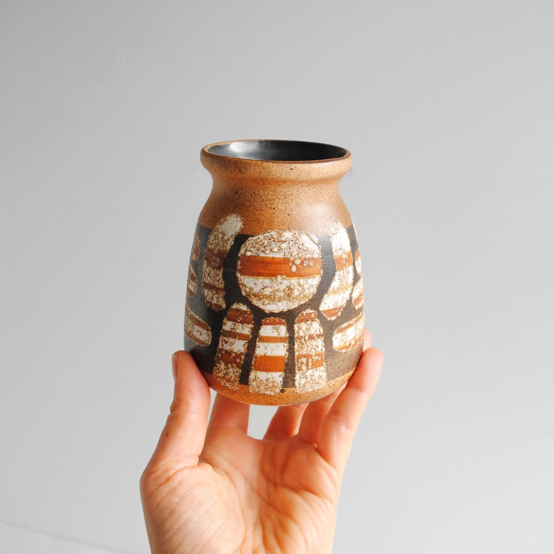 Vintage Lapid Pottery Vase: Mid Century Hand Painted Ceramic Vase - Etsy
