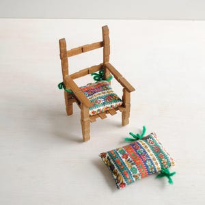 Vintage Miniature Chair Made of Clothespins, Tiny Folk Art Handmade ...
