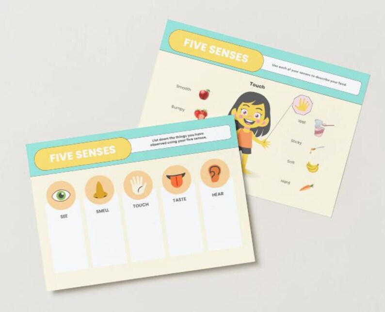 Five Senses Feeding Therapy Posters for Kids Fussy Eater Sensory ...