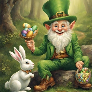 St. Patricks Day and Easter in March Together. Leprechauns and Easter ...