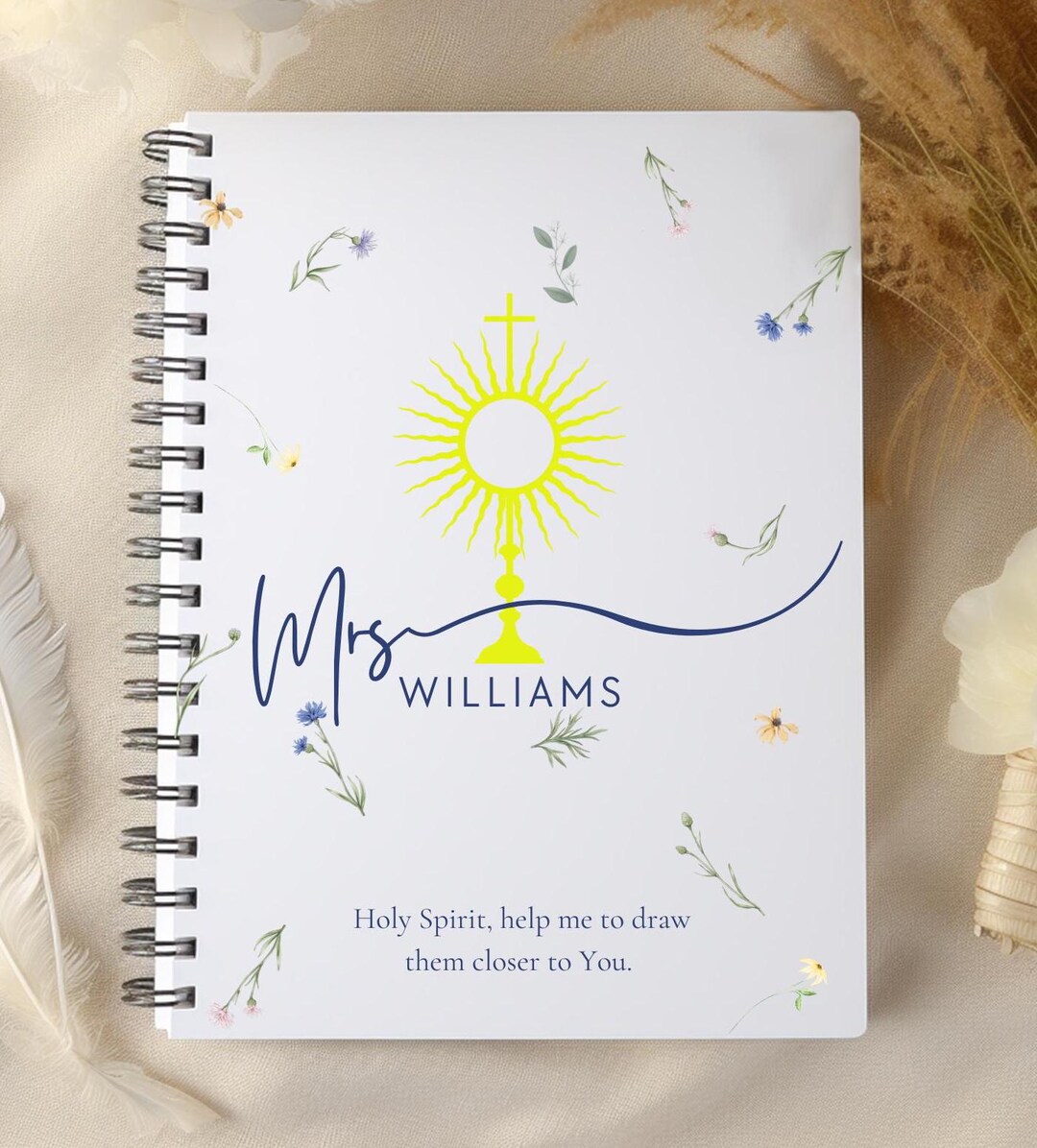 Personalized Catholic Teacher Notebook, Catholic Journal Spiral ...