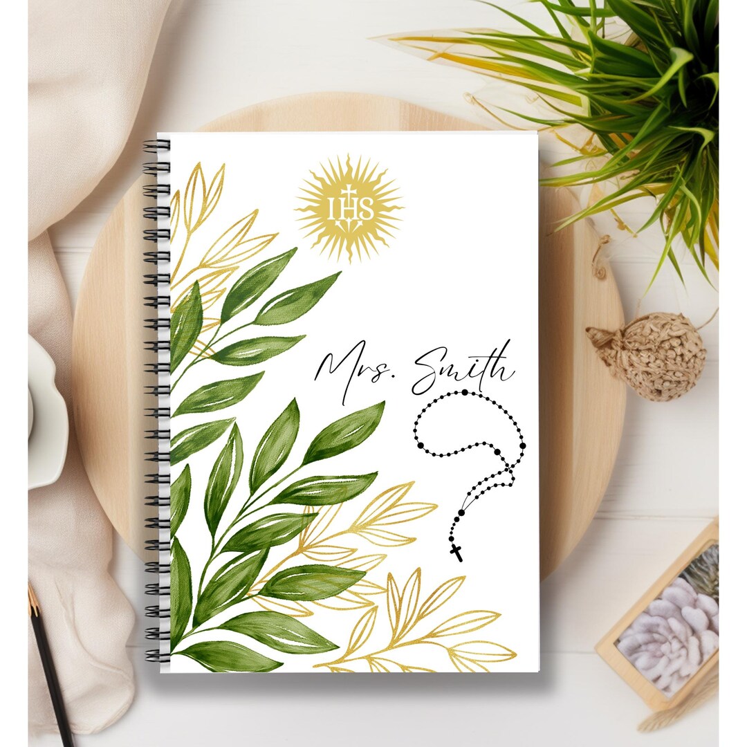 Personalized Catholic Teacher Notebook, Catholic Journal Spiral ...