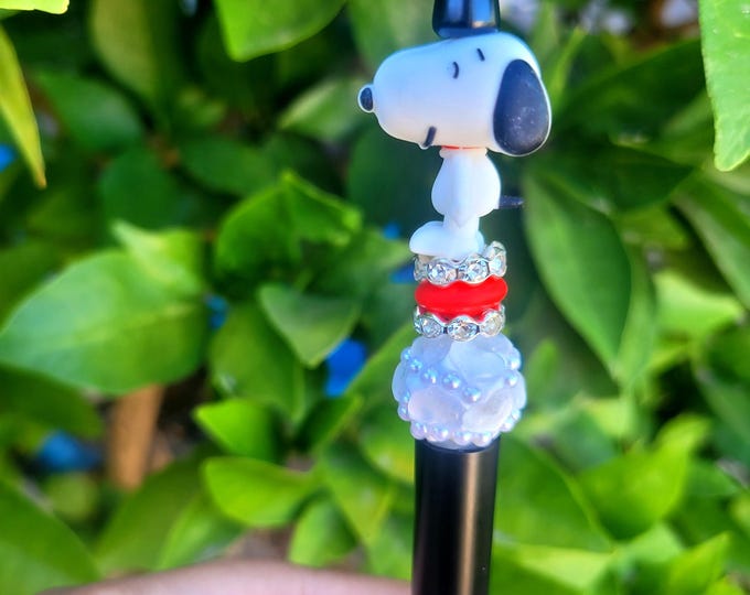 Snoopy Beaded Pen - Peanuts Inspired Focal Figure - Etsy