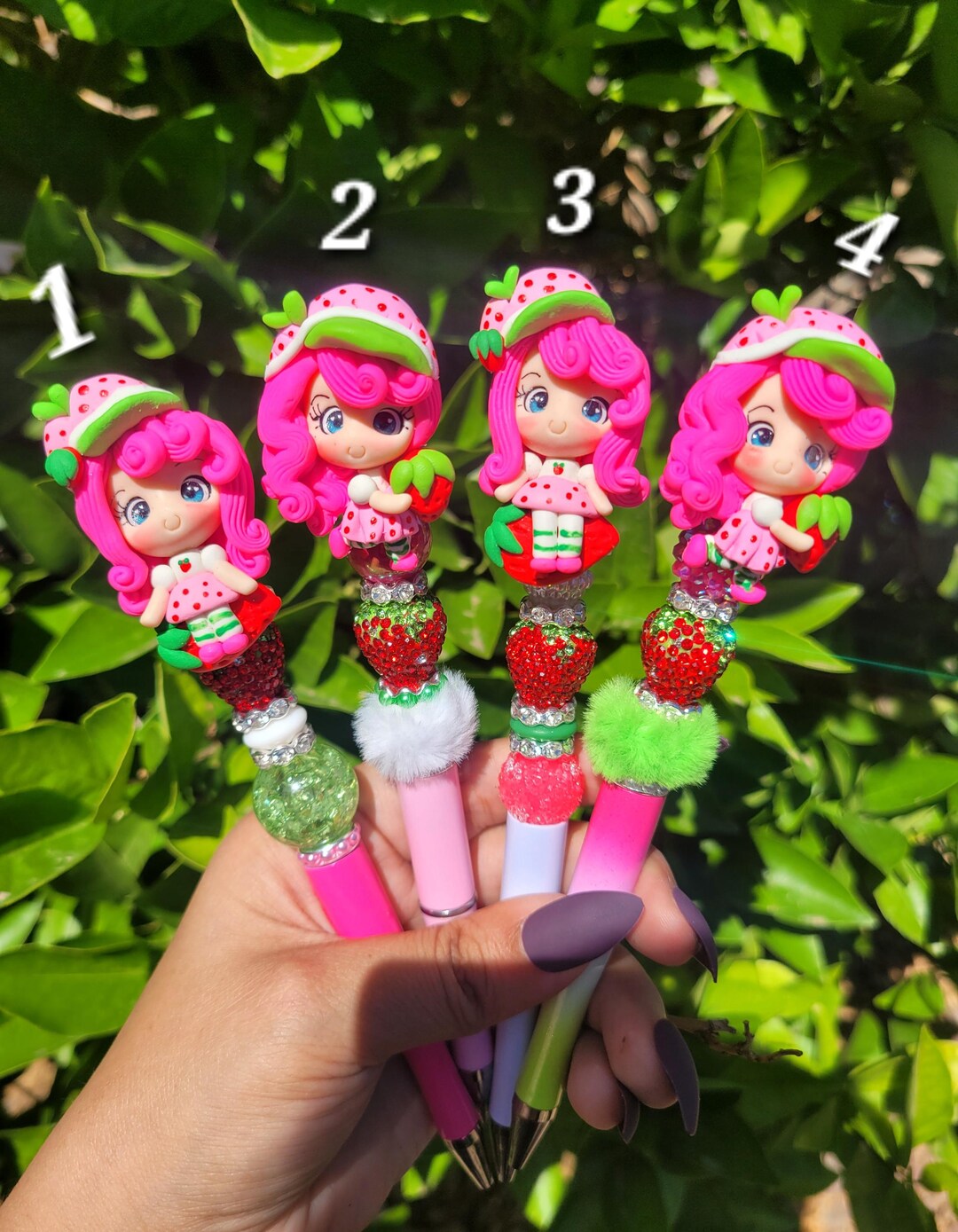Strawberry Shortcake Pen - Strawberry Girl, Clay Figure - Etsy