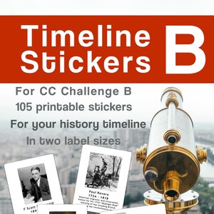 Timeline Stickers to Print for CC Challenge B - Etsy