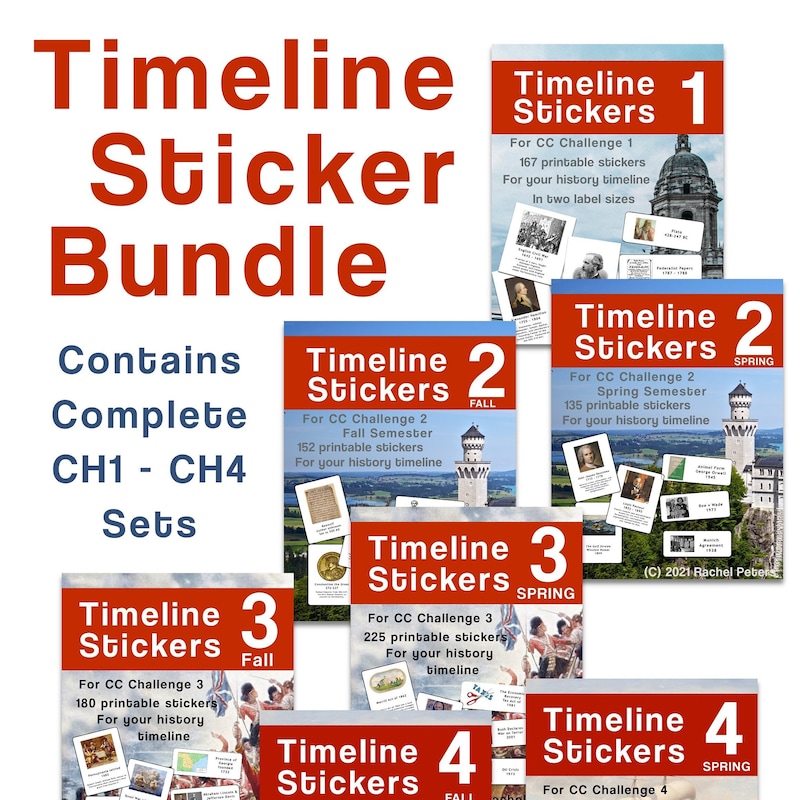 Challenge 2 Timeline Stickers - Etsy