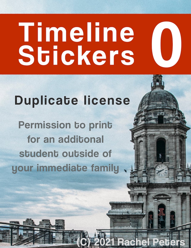 One Timeline Stickers Duplicate License - Etsy