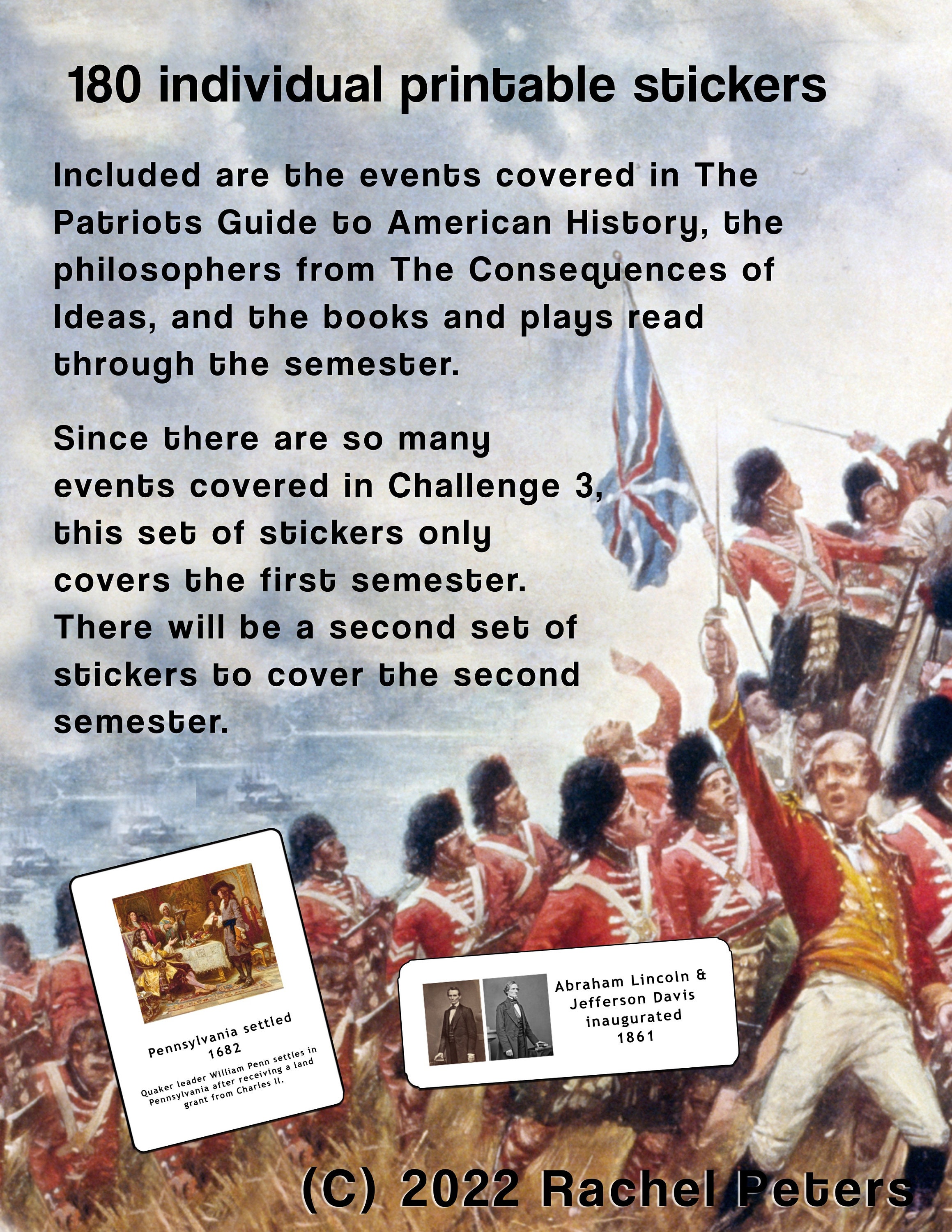 Timeline Stickers to Print for CC Challenge 3 Fall Semester - Etsy