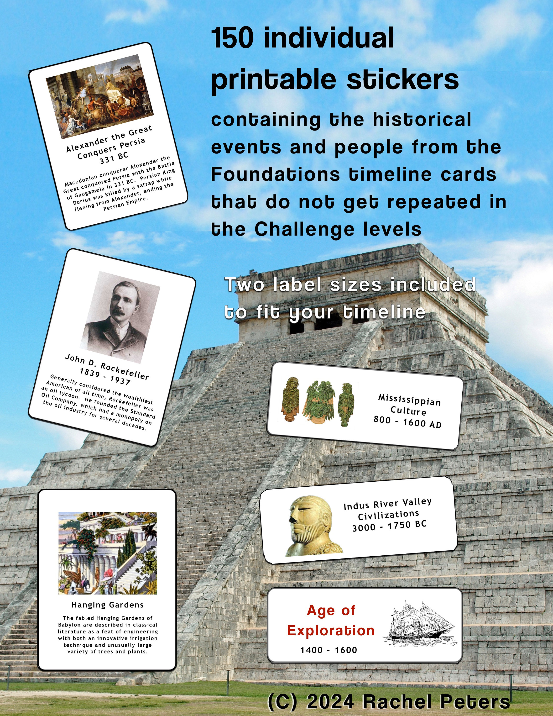 Timeline Stickers to Print for CC Foundations - Etsy