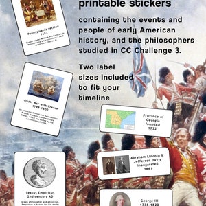 Timeline Stickers to Print for CC Challenge 3 Fall Semester - Etsy