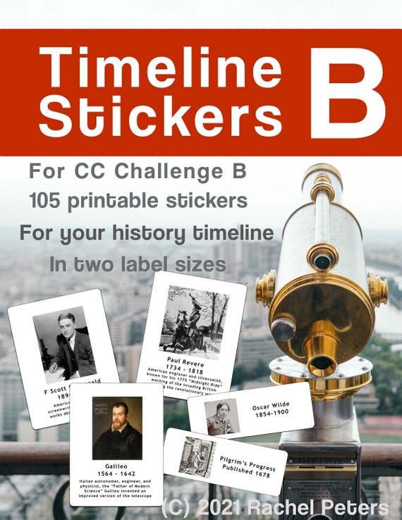 Timeline Stickers to Print for CC Challenge B - Etsy