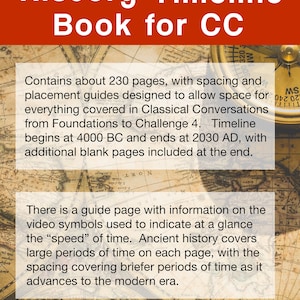 History Timeline Book to Print - Etsy