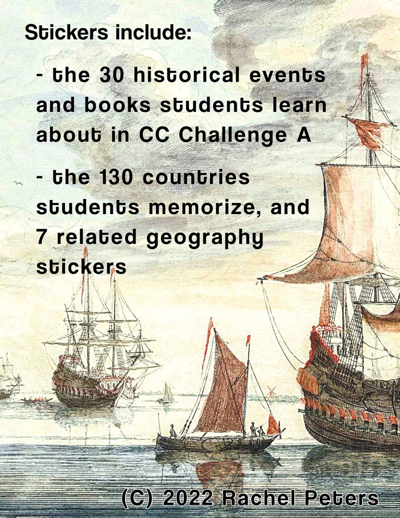 Timeline Stickers to Print for CC Challenge A - Etsy