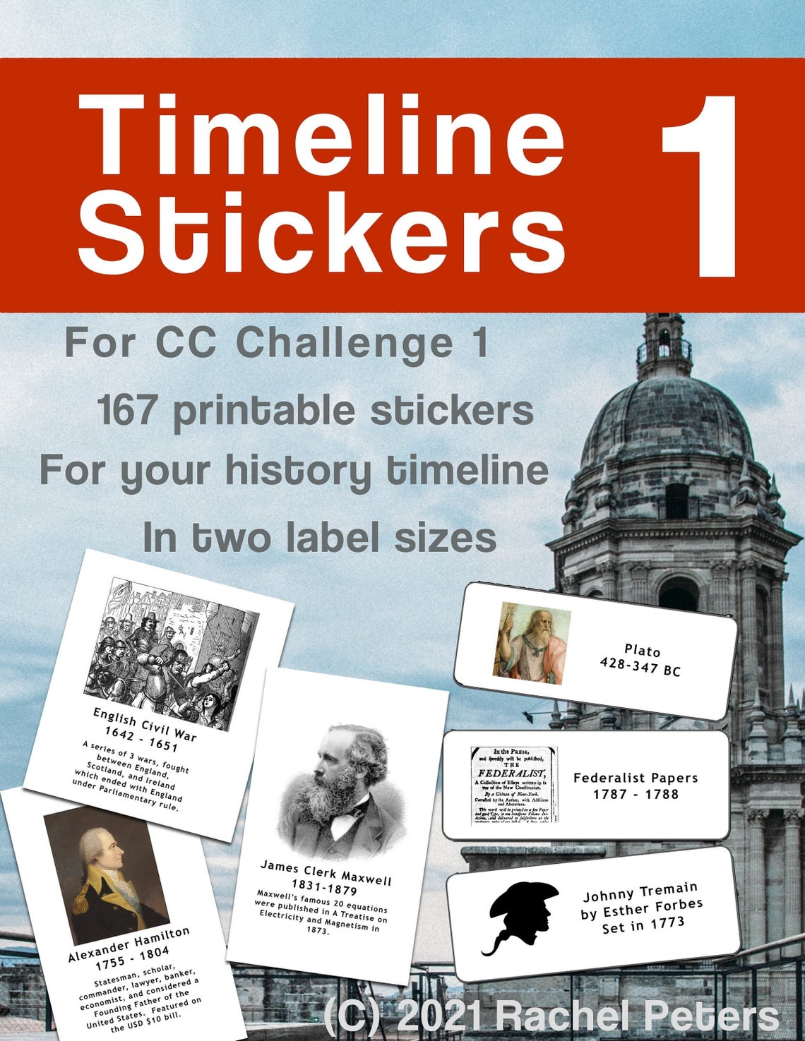 Timeline Stickers to Print for CC Challenge 1 (american History) - Etsy