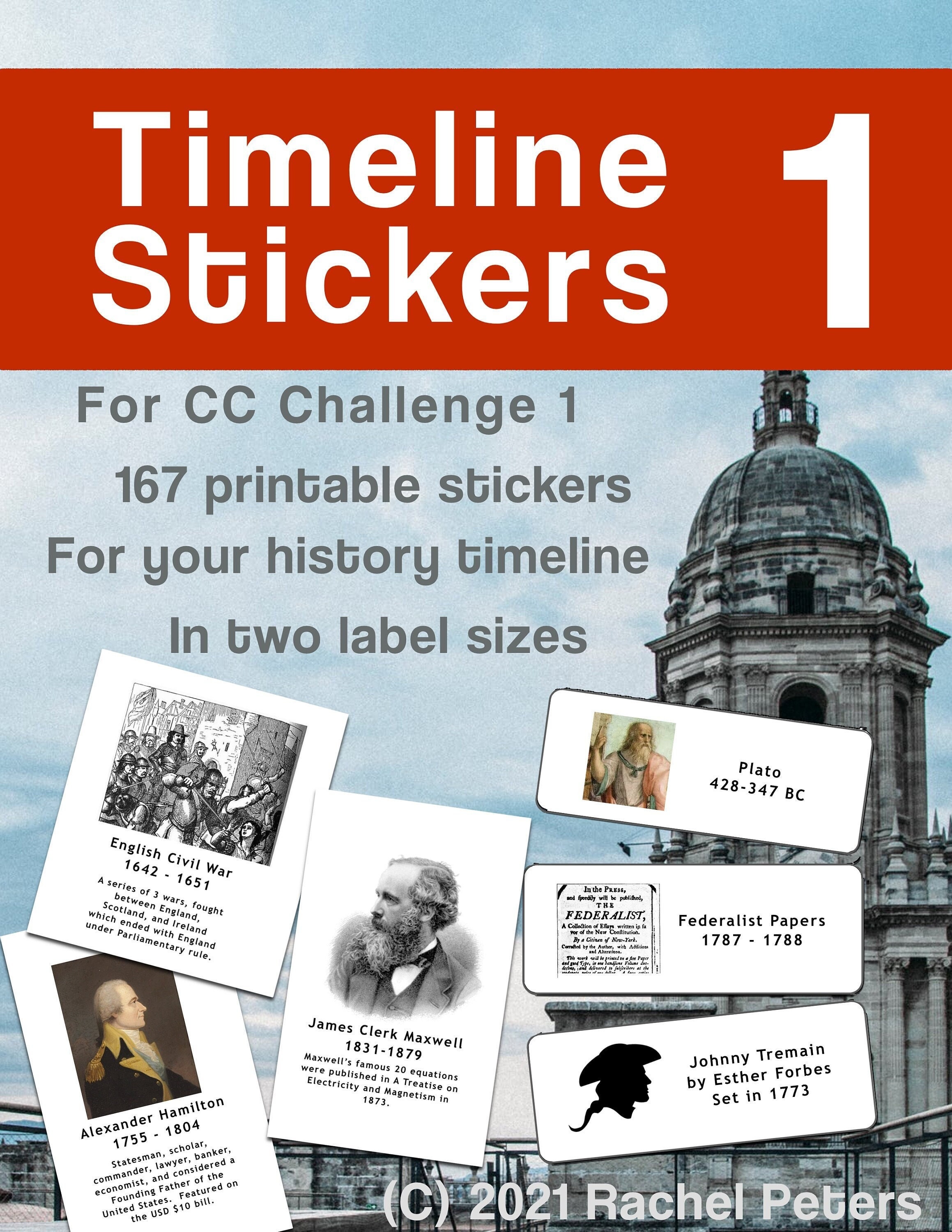 Timeline Stickers to Print for CC Challenge 1 (american History) - Etsy