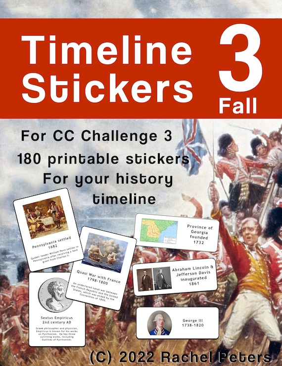 Timeline Stickers to Print for CC Challenge 3 Fall Semester - Etsy