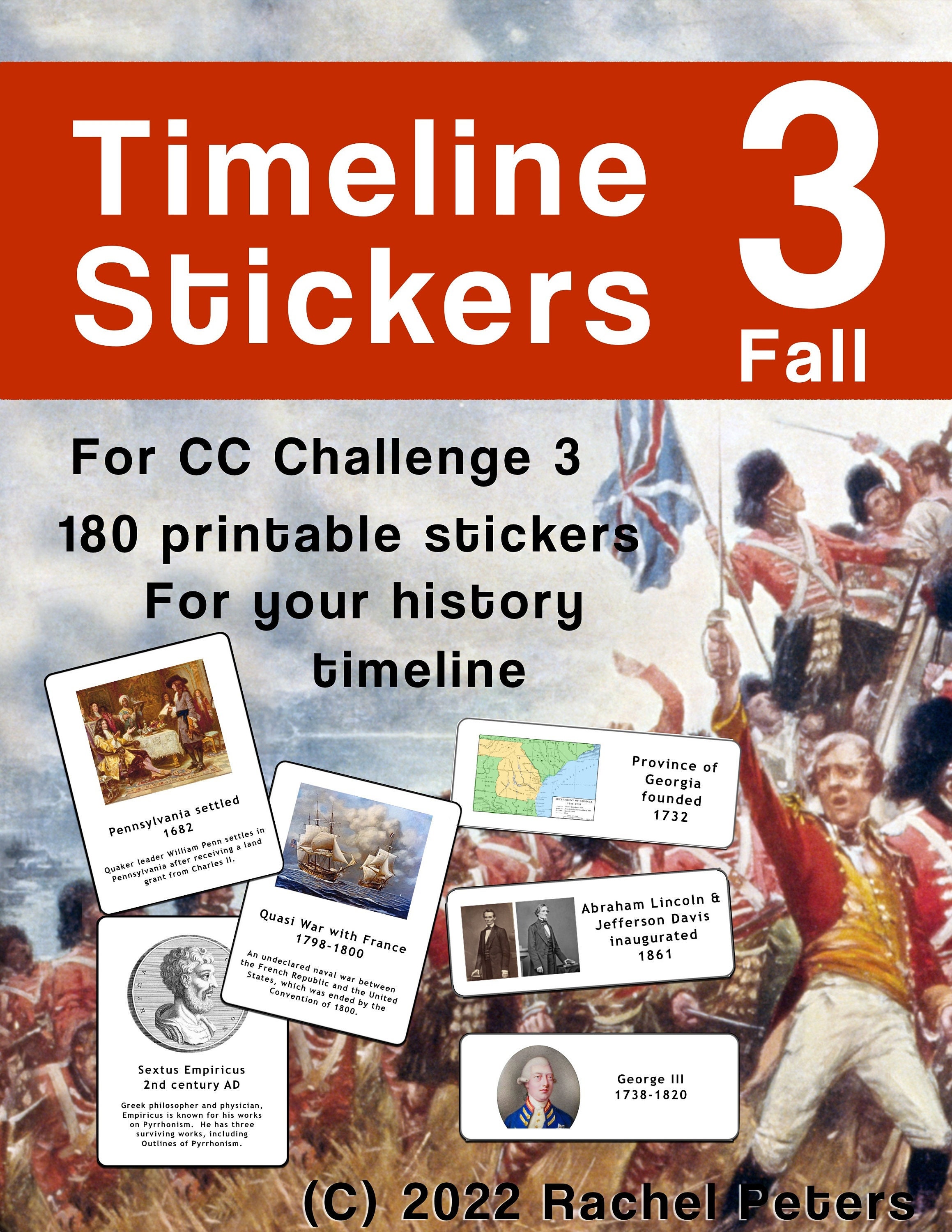 Timeline Stickers to Print for CC Challenge 3 Fall Semester - Etsy