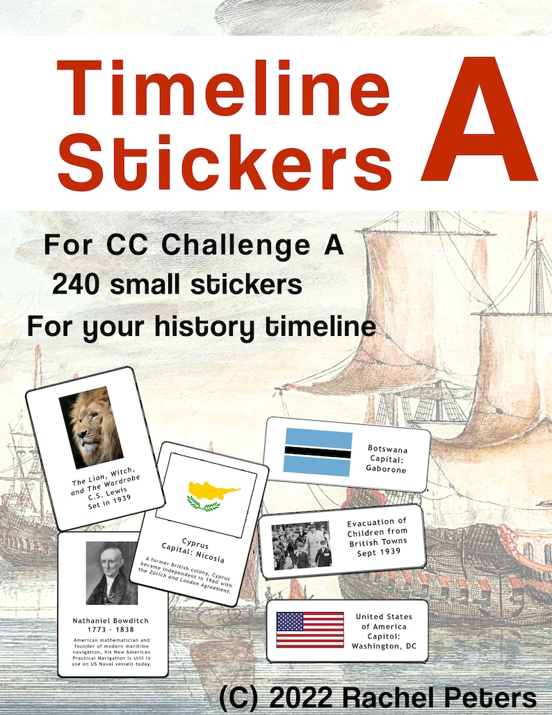 Small Timeline Stickers for CC Challenge A - Etsy