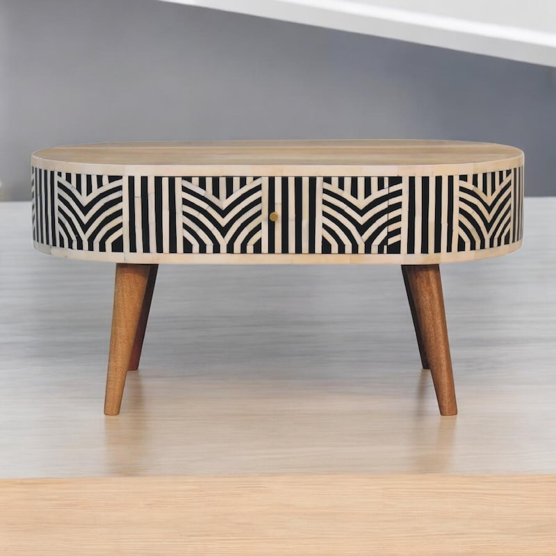 Bone Inlay End Table - Etsy