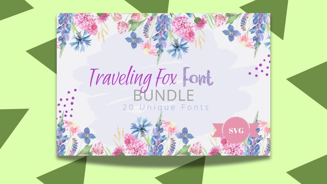 Traveling Fox Font Bundle, Vintage Canva Fonts, Cricut Fonts, Beautiful ...
