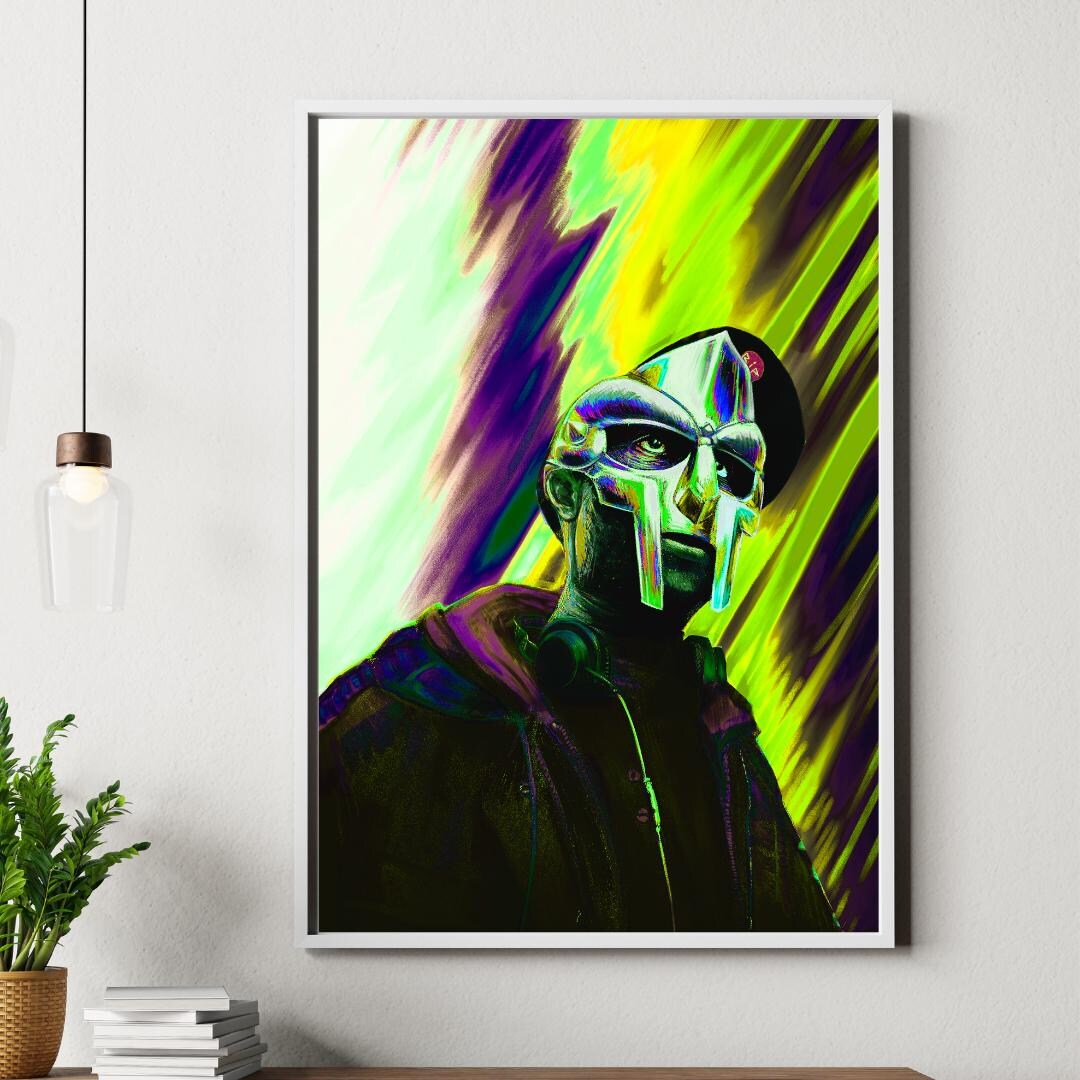 MF DOOM Artwork Poster Original Digital Painting, Home Deco Art Wall ...