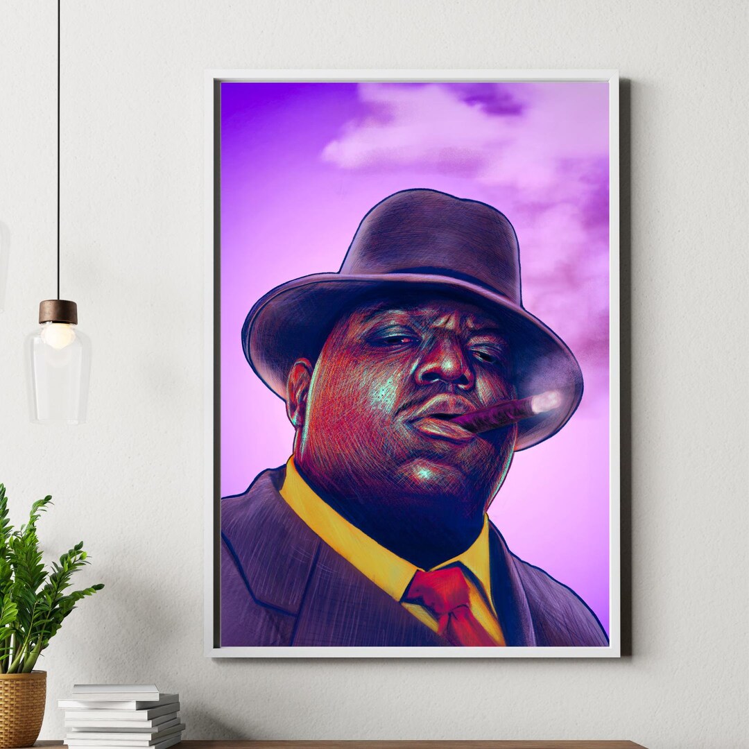 Notorious B.I.G. Poster Hip-hop Art Print, Biggie Smalls Wall Decor ...