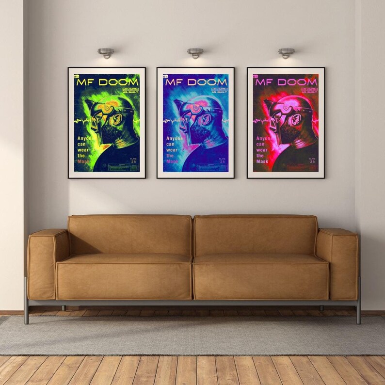 MF DOOM Digital Printable Artwork Wall Art Poster Download, Hip-hop ...