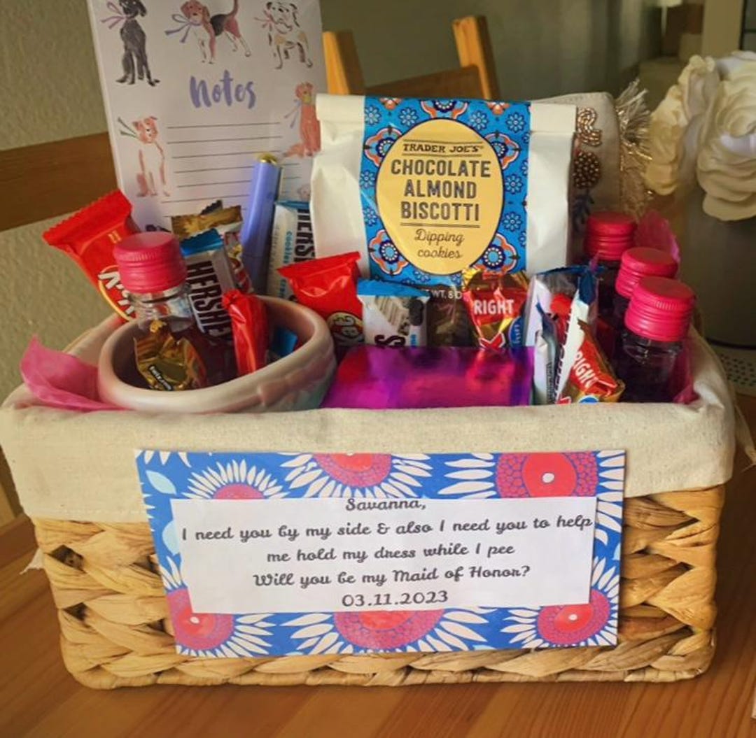 Maid of Honor/bridesmaid Gift Basket - Etsy