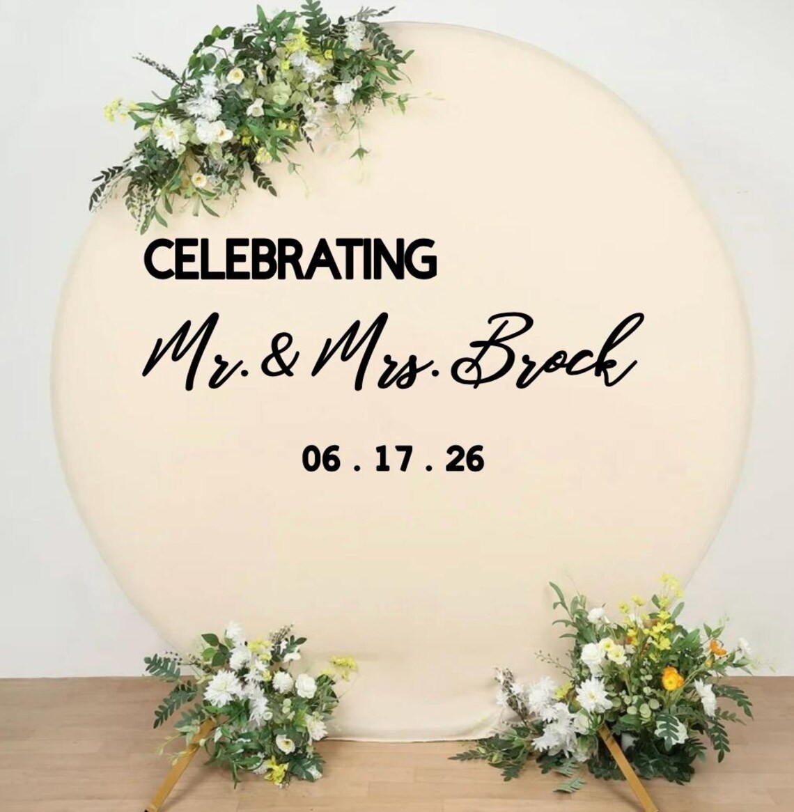 Custom Backdrop Decal - Wedding Decal - Birthday Party Decal - Bridal ...
